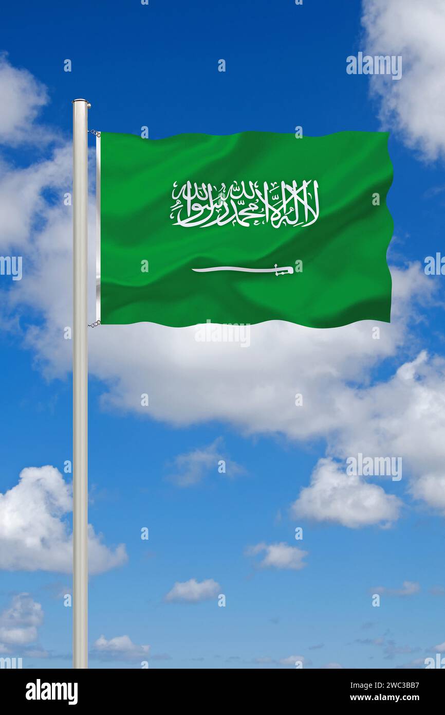 The flag of Saudi Arabia, Studio Stock Photo - Alamy