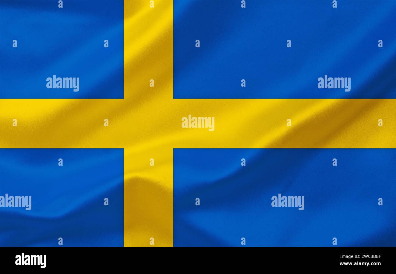 The flag of Sweden, Europe, Scandinavia, Studio Stock Photo - Alamy