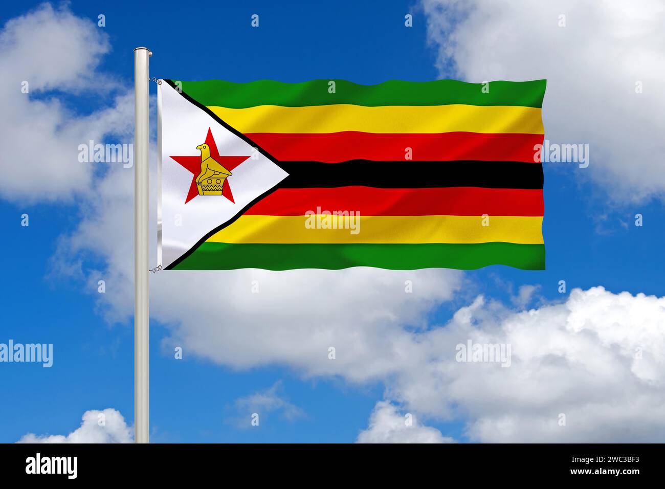 National flag of zimbabwe hi-res stock photography and images - Alamy