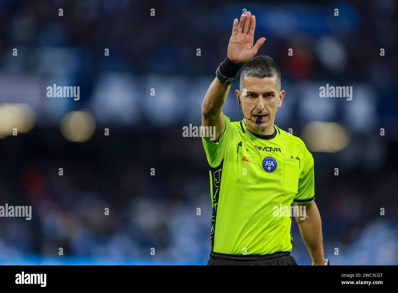 Italian referee Livio Marinelli gesticulate during the Serie A football ...