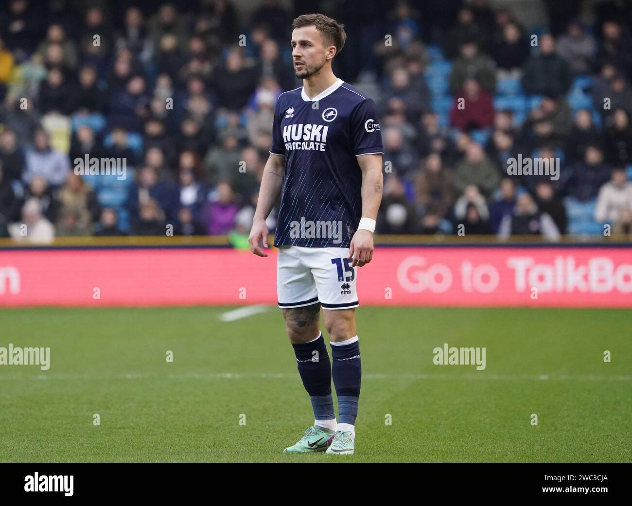 LONDON, ENGLAND - JANUARY 13: Joe Bryan of Millwall during the Sky Bet ...