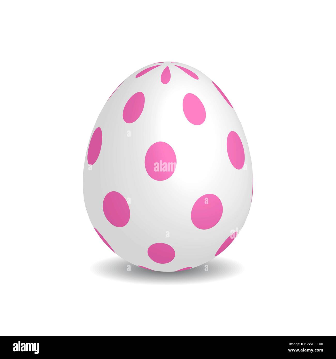 Pink easter egg white Stock Vector Images - Alamy