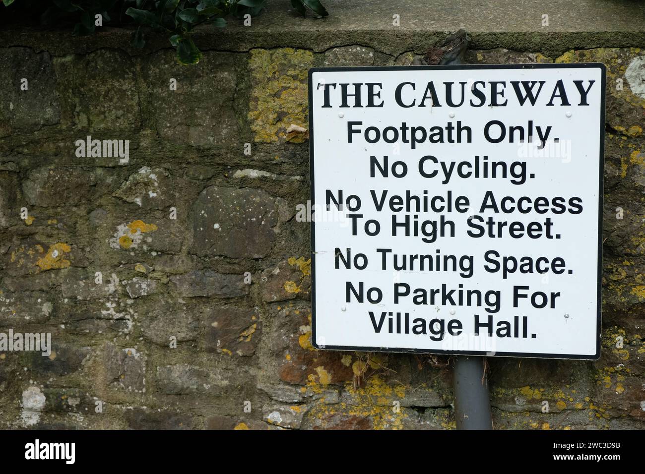 January 2024 - Footpath only sign on The Causeway in Yatton, North ...