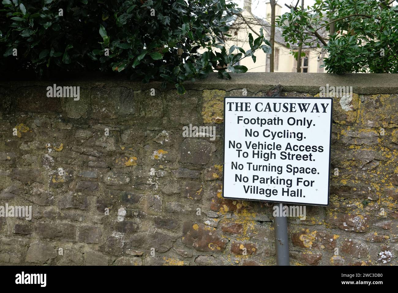January 2024 - Footpath only sign on The Causeway in Yatton, North ...