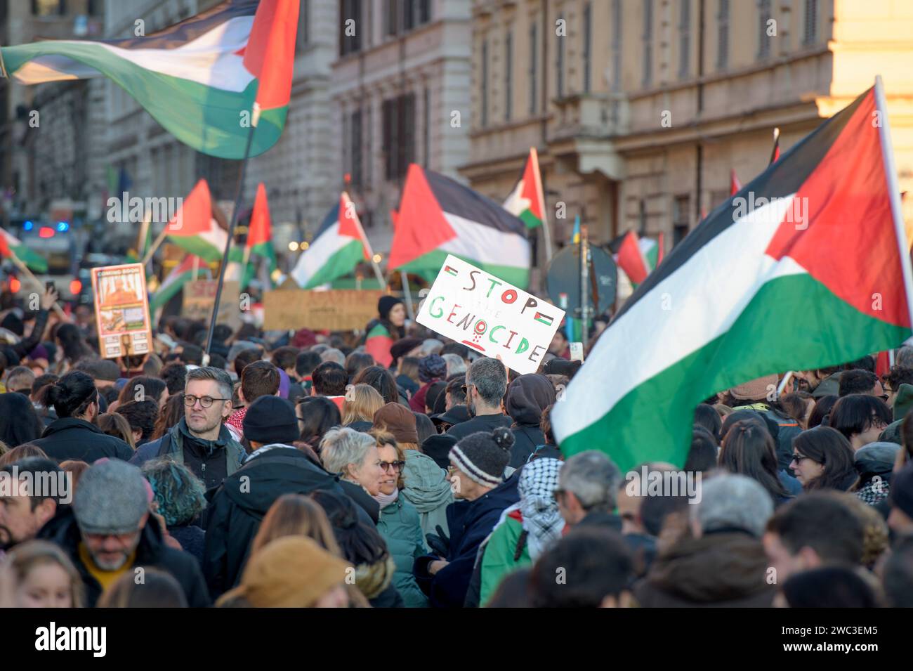 Flags waved during rally hi-res stock photography and images - Alamy