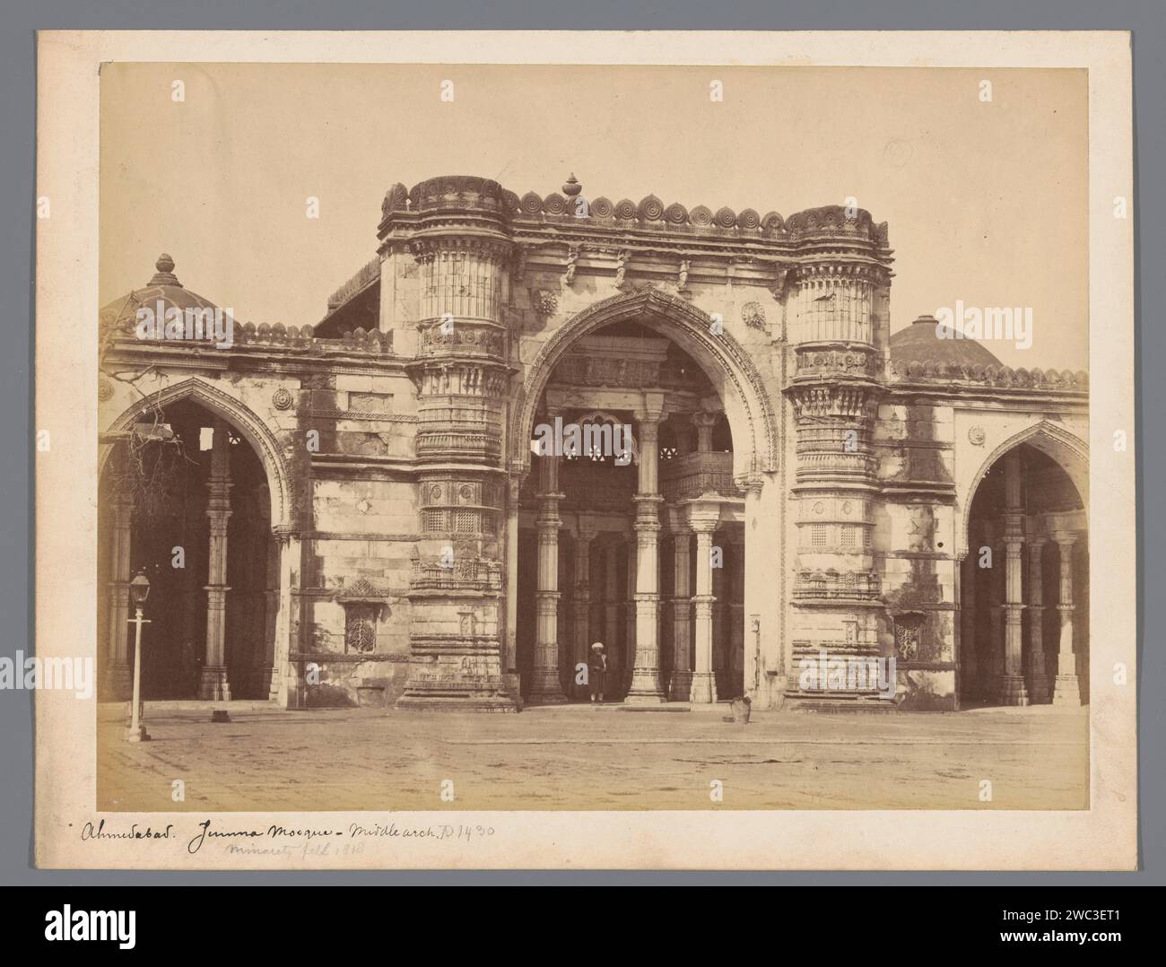 Exterior of the Jama mosque in Ahmedebad, Gujarat, India, anonymous ...
