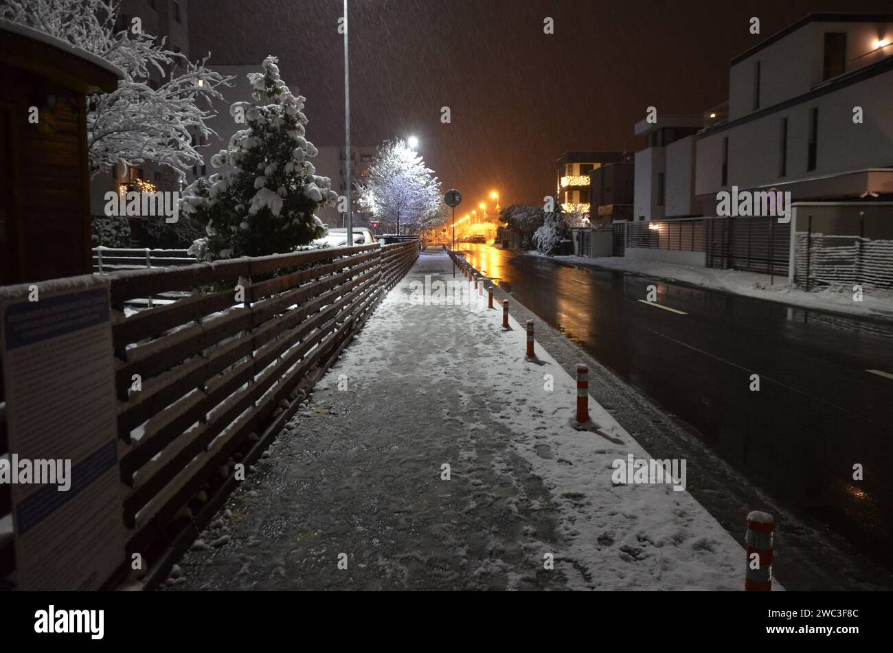the first snow a week before Christmas is a joy to behold Stock Photo ...