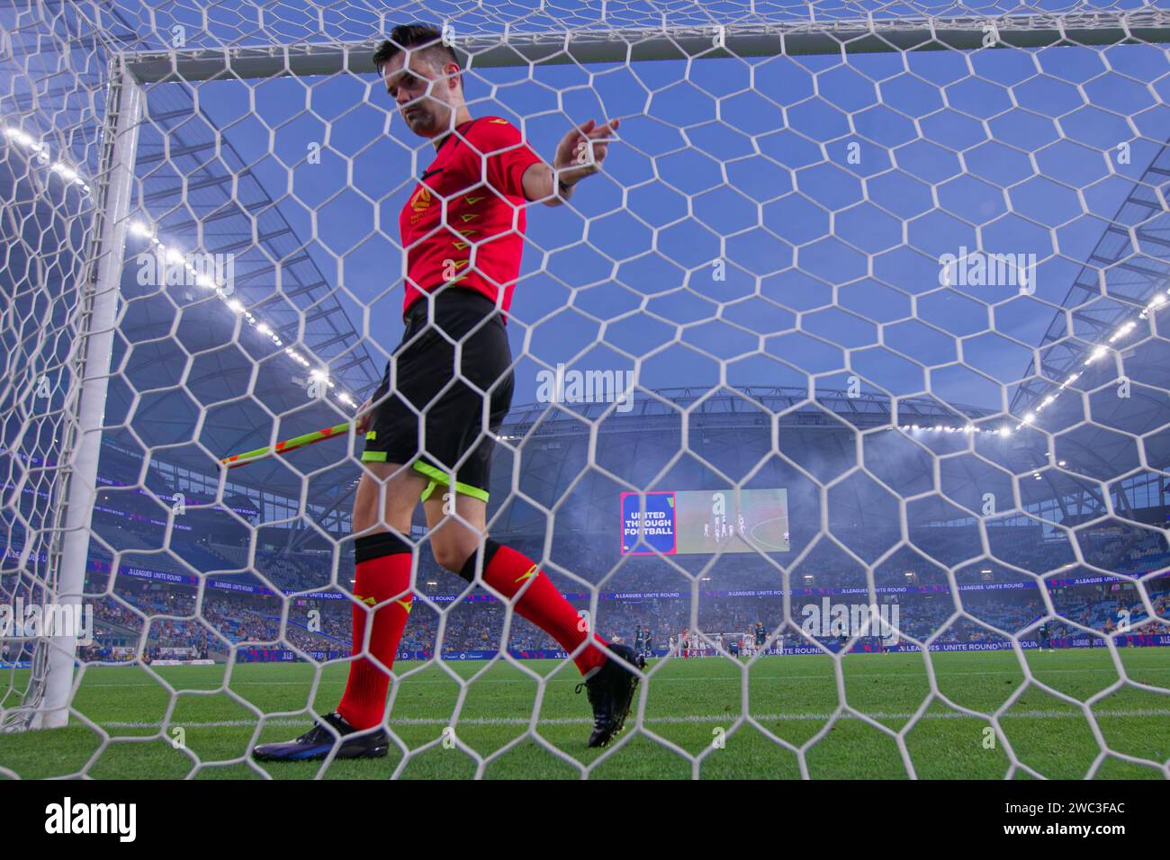 Sydney, Australia. 13th Jan, 2024. Assistant referee, Kearney Robinson ...