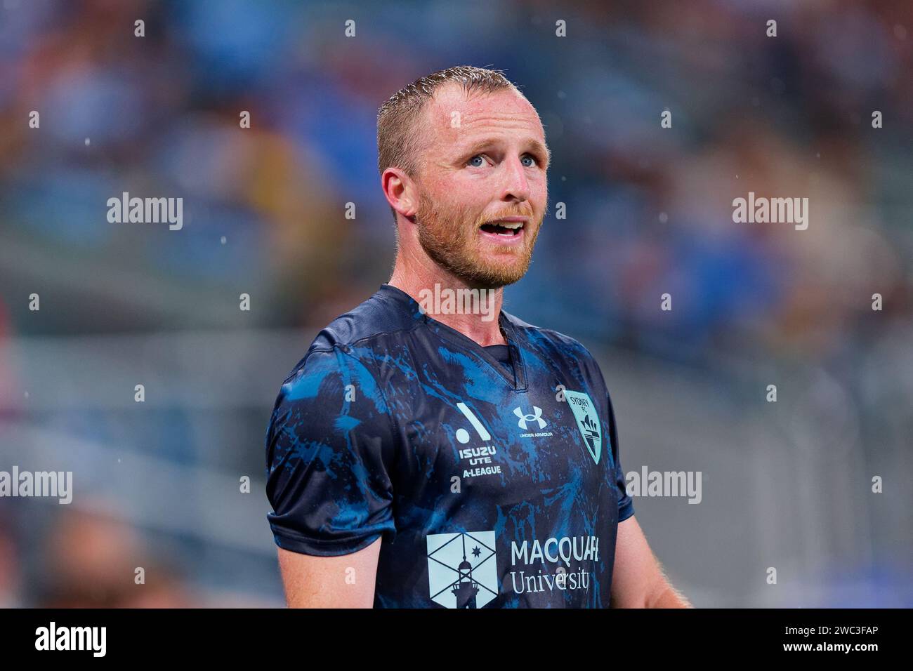 Sydney, Australia. 13th Jan, 2024. Rhyan Grant of Sydney FC looks on ...