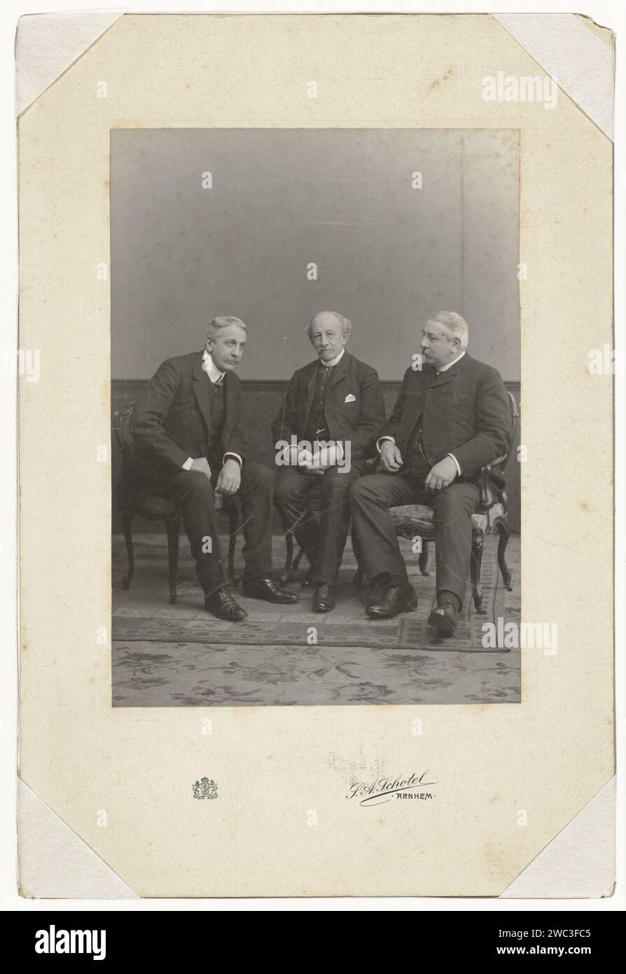 Portrait of Jacques van Braam, Chris van Braam and Willem H. van Braam ...