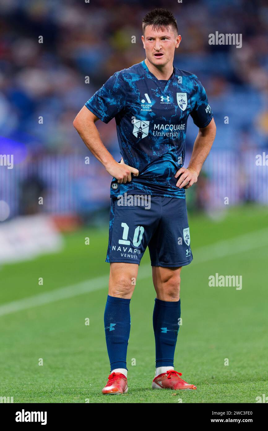 Sydney, Australia. 13th Jan, 2024. Joseph Lolley of Sydney FC looks on ...