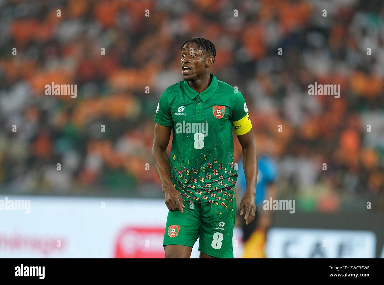 January 13 2024: Alfa Semedo Esteves (Guinea Bissau) looks on during a ...