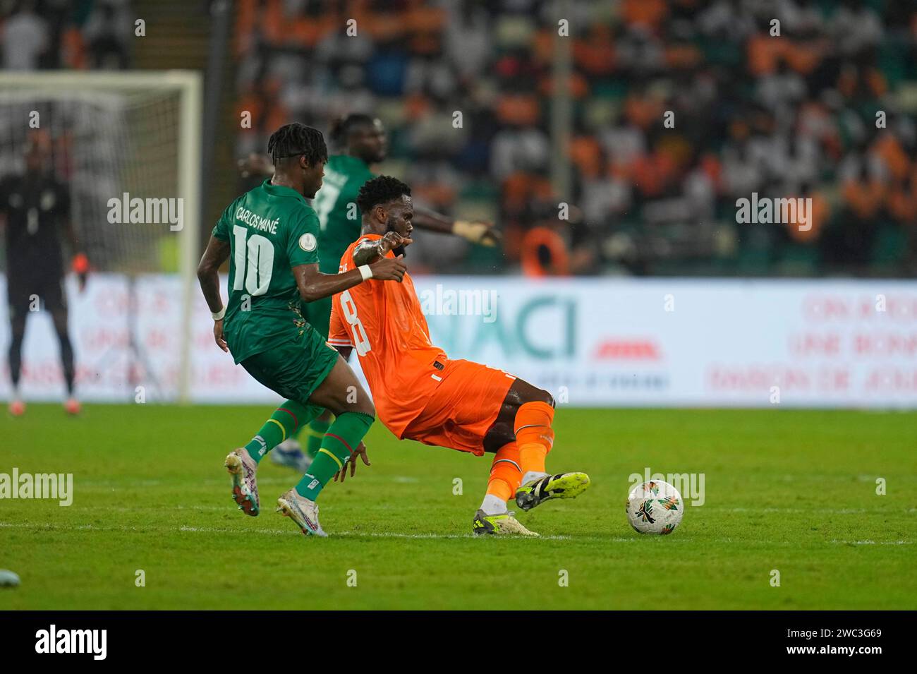 January 13 2024: Franck Yannick Kessie (Ivory Coast) and Carlos Manuel ...