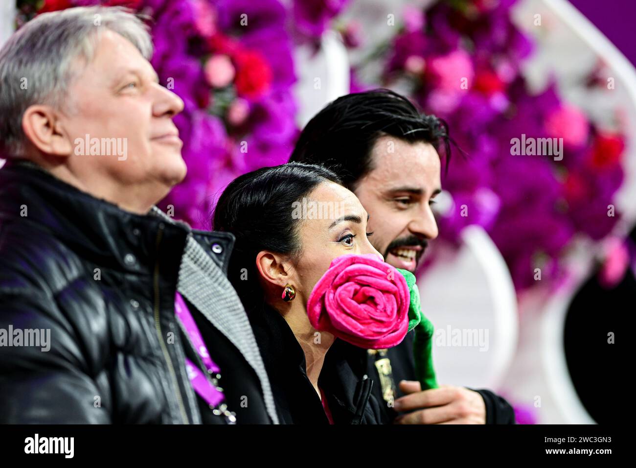 Jennifer JANSE VAN RENSBURG & Benjamin STEFFAN (GER), at Kiss & Cry ...