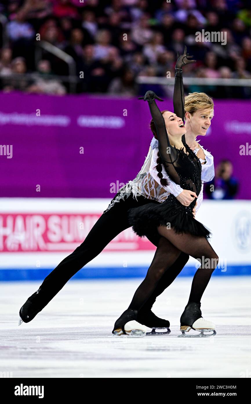 Diana DAVIS & Gleb SMOLKIN (GEO), during Ice Dance Free Dance, at the ...