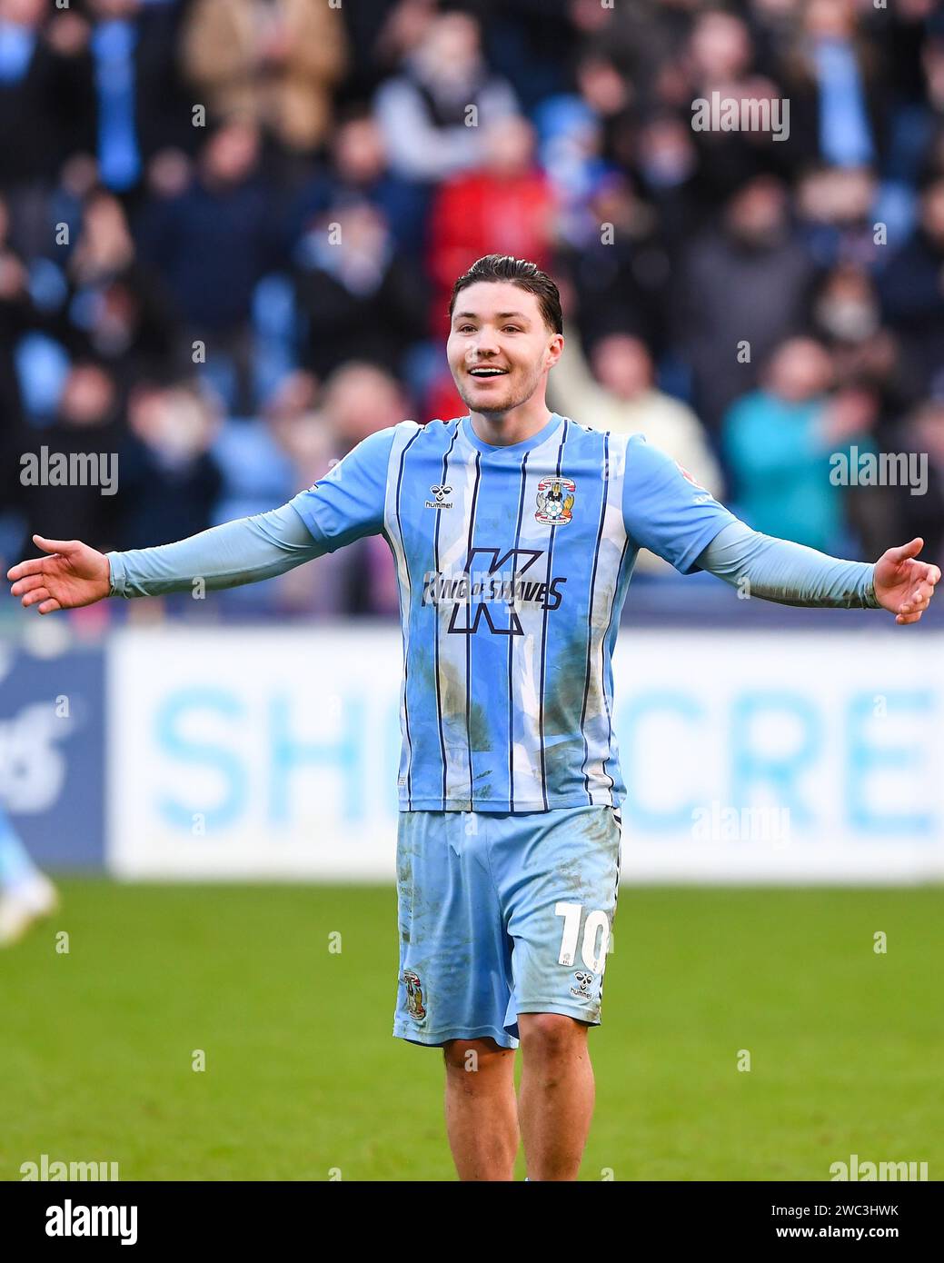 Callum O'Hare of Coventry City celebrates victory during the Sky Bet ...