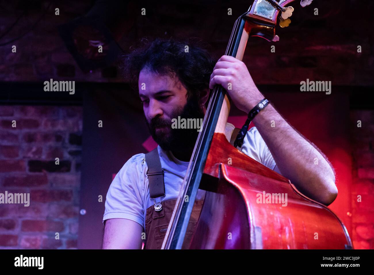 Alex Gilson performs with Aurore Voilque Quartet at The Bitter End bar ...