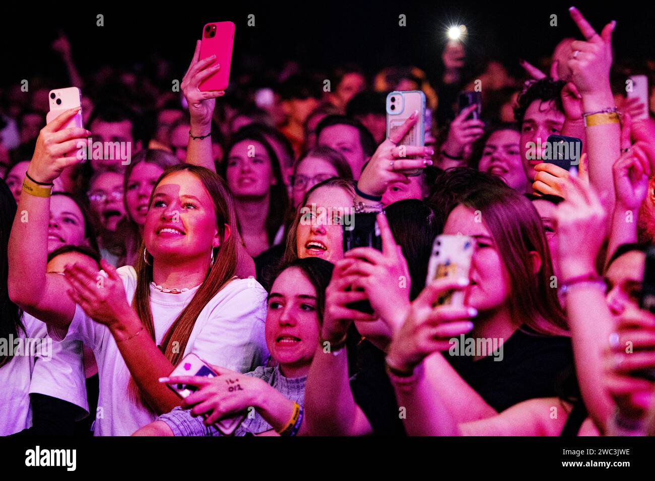 AMSTERDAM - Audience during a show by the benchers in AFAS Live. The members of the popular ...