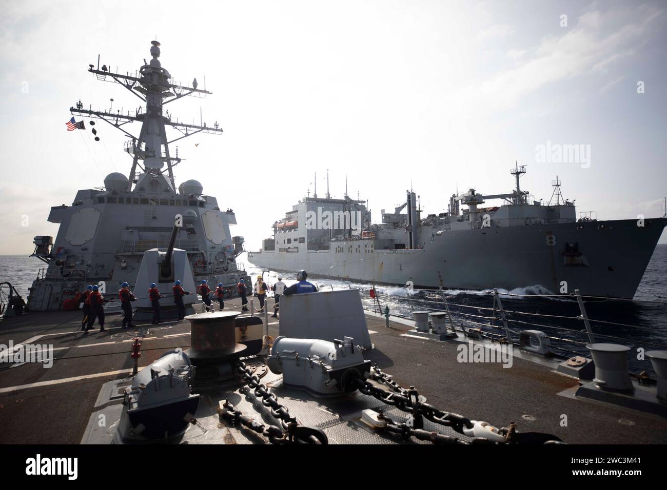 240108-N-CD319-1080 SOUTH CHINA SEA (Jan.8, 2024) Arleigh Burke-class ...