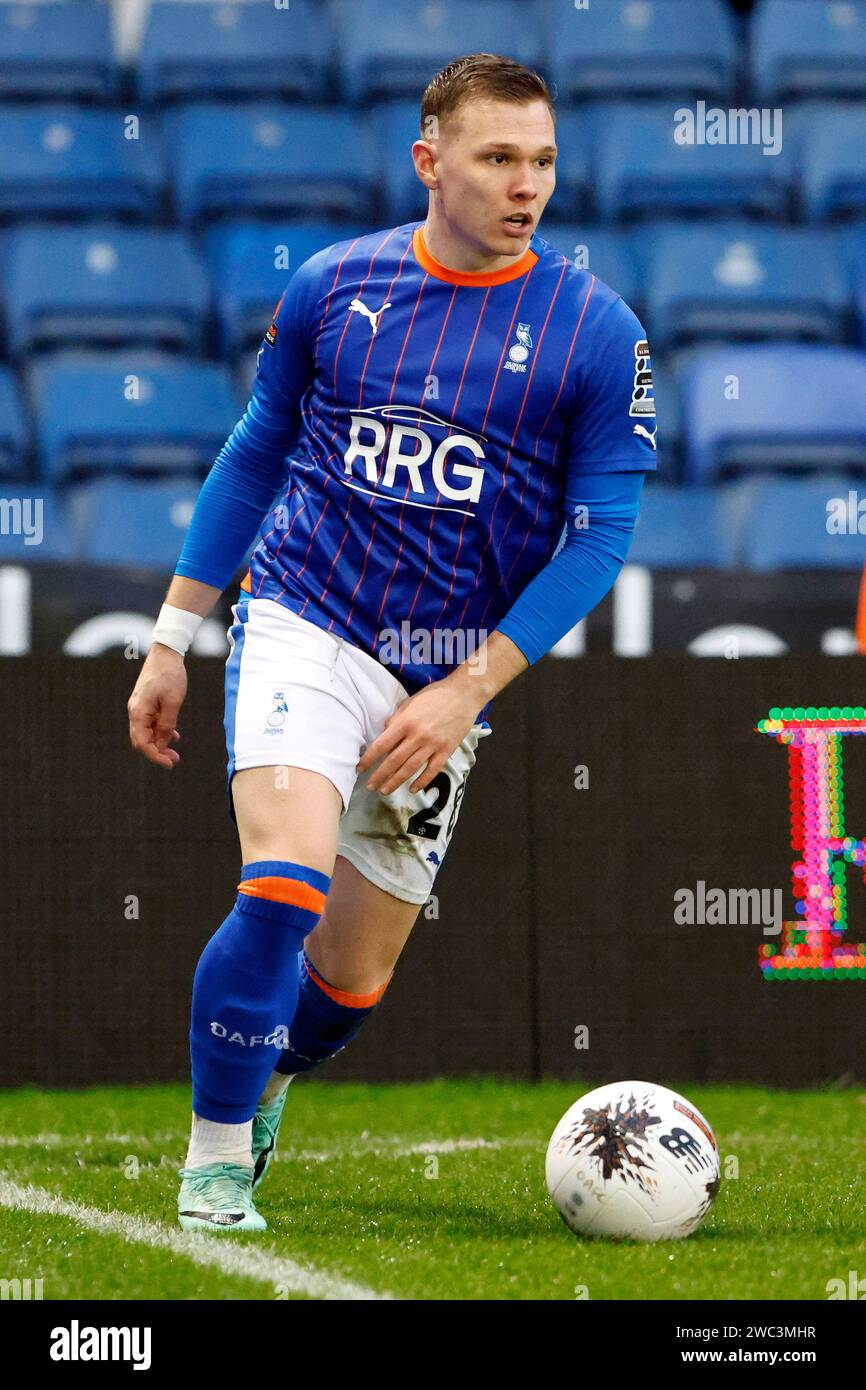 Ethan Walker of Oldham Athletic Association Football Club during the ...