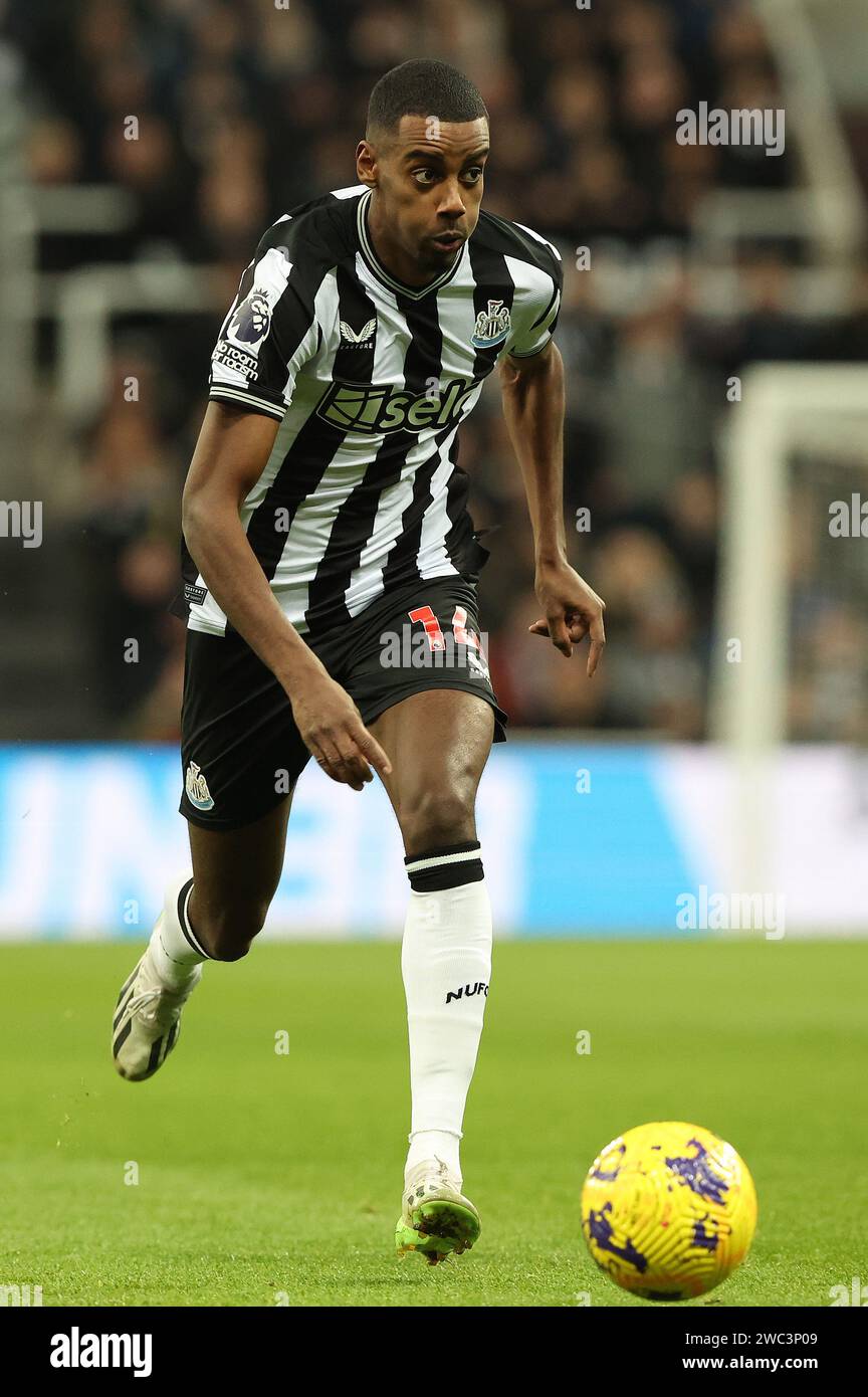 Newcastle Upon Tyne, UK. 13th Jan, 2024. Alexander Isak of Newcastle ...