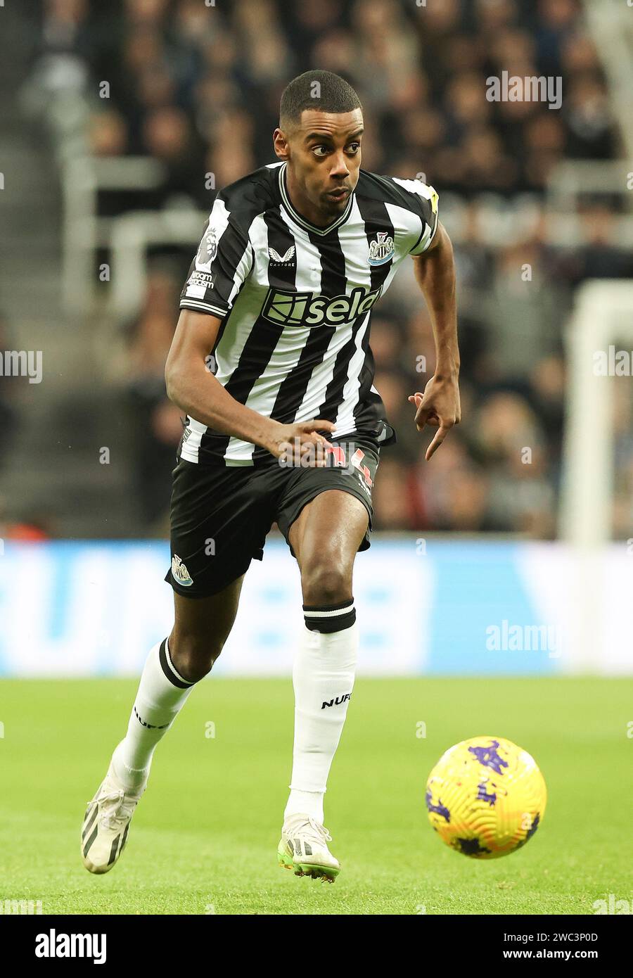 Newcastle Upon Tyne, UK. 13th Jan, 2024. Alexander Isak of Newcastle ...