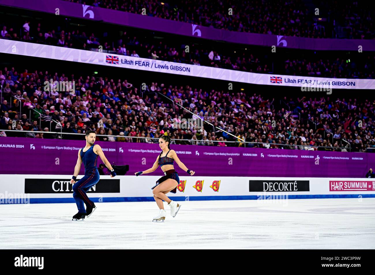 Lilah FEAR & Lewis GIBSON (GBR), during Ice Dance Free Dance, at the ...
