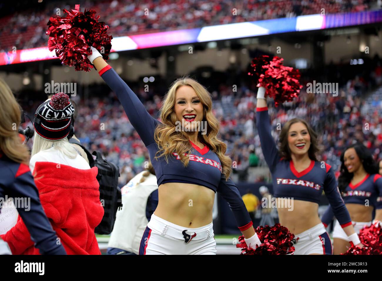 Houston, Texas, USA. 13th Jan, 2024. A Houston Texans cheerleader prior ...