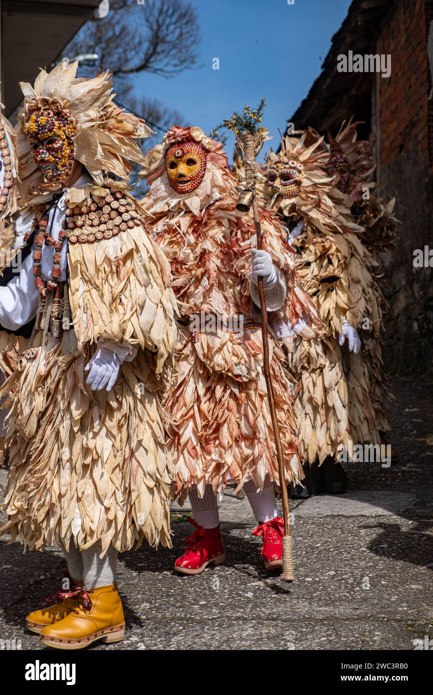Follateiros is a traditional carnival mask from Lobios, Ourense. Spain ...