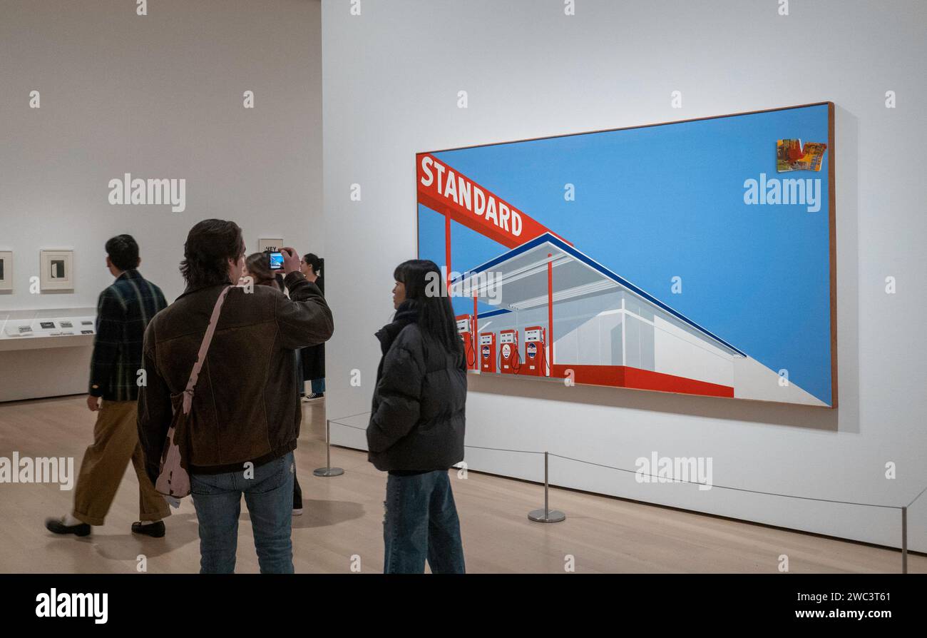 Exhibition at the Museum of Modern Art featuring "Ed Ruscha/Now Then ...