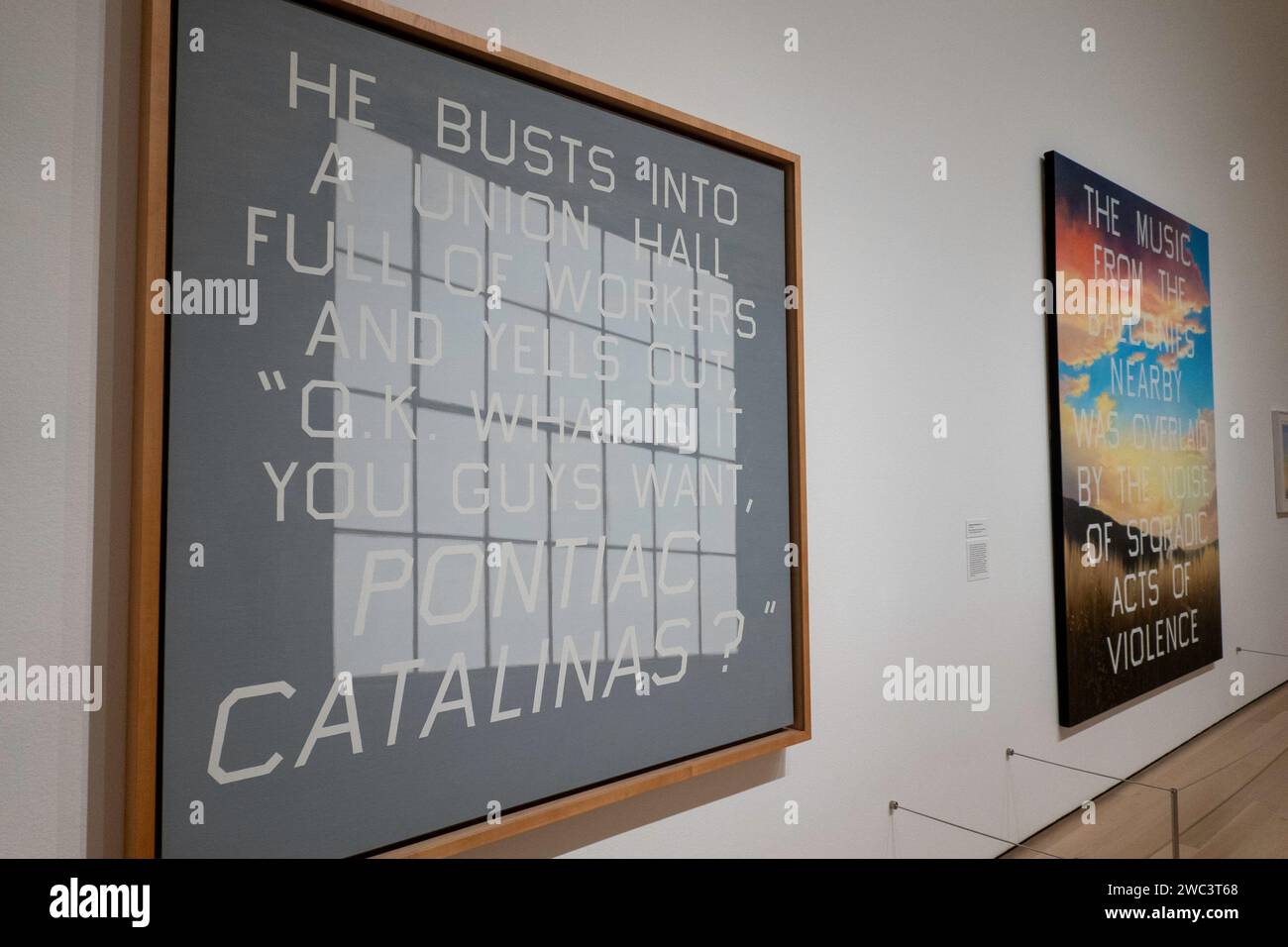 Exhibition at the Museum of Modern Art featuring "Ed Ruscha/Now Then ...