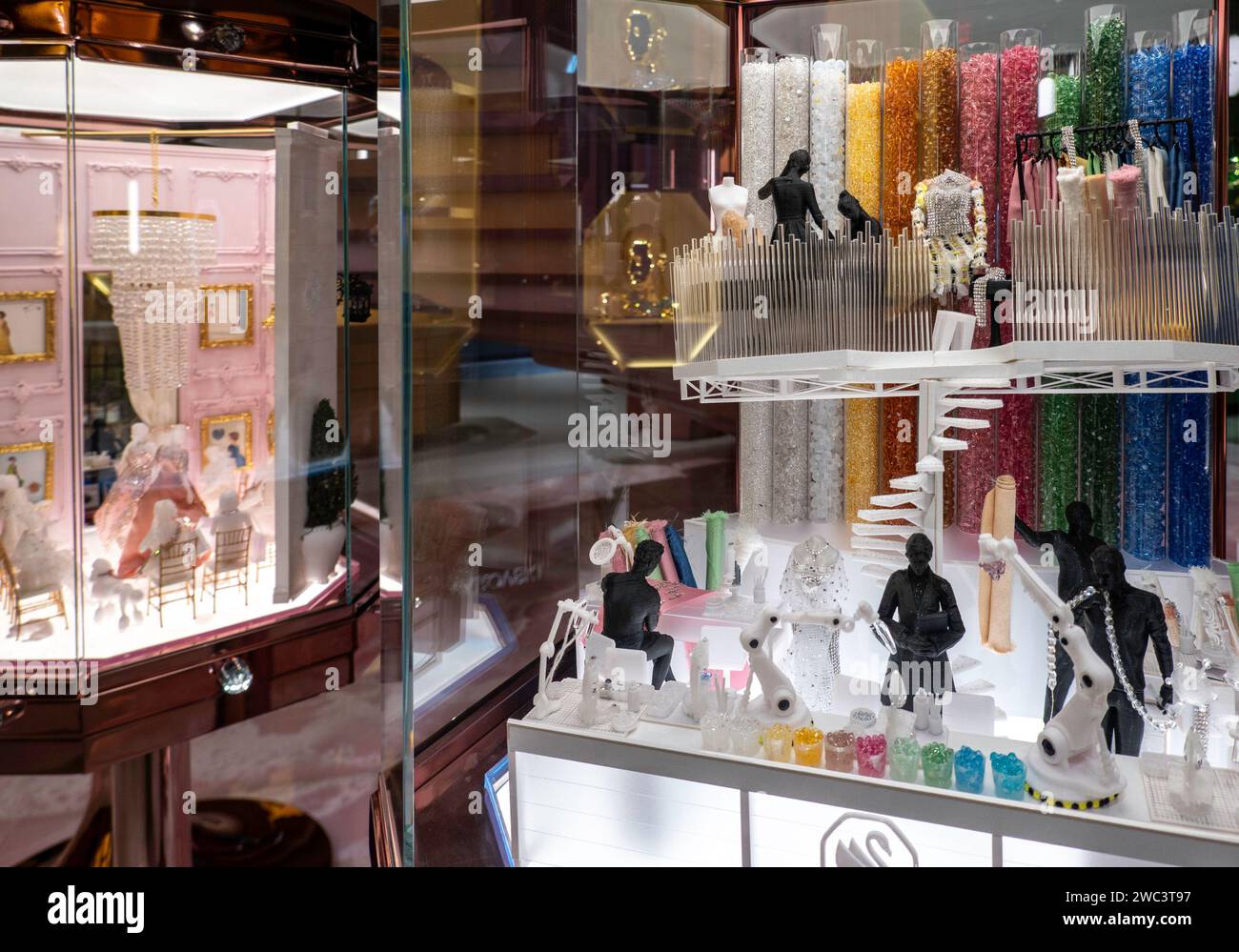 The interior of the Swarovski global flagship store features a full ...