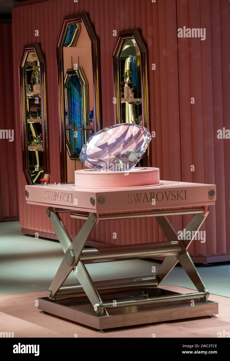The interior of the Swarovski global flagship store features a full ...
