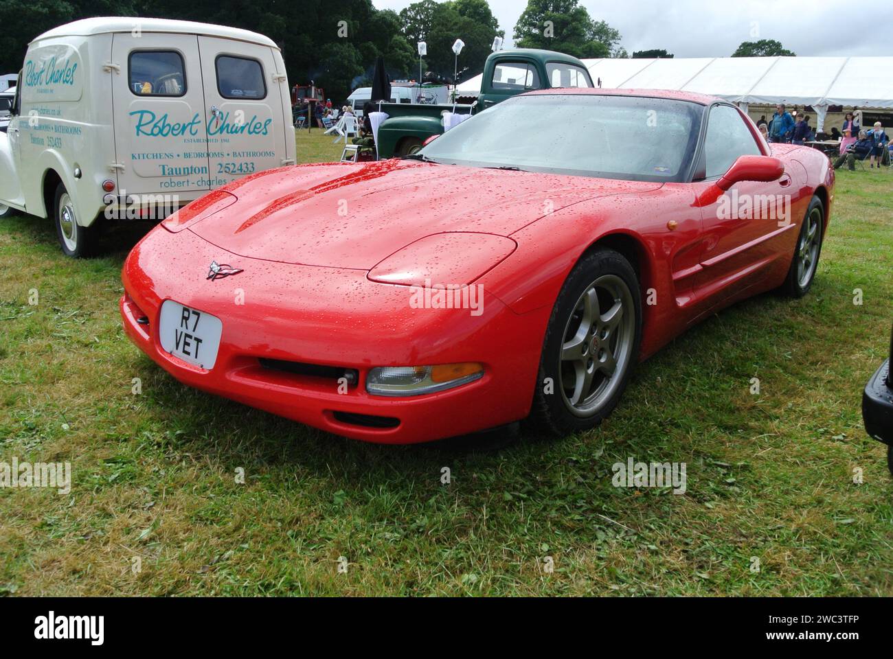 A 1997 Chevrolet Corvette parked on display at the 48th Historic ...
