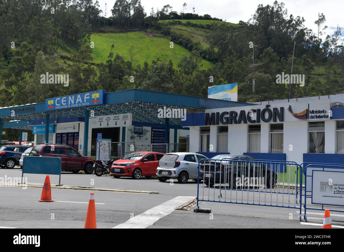 A view of Colombia and Ecuador's migrations offices in the border amid ...