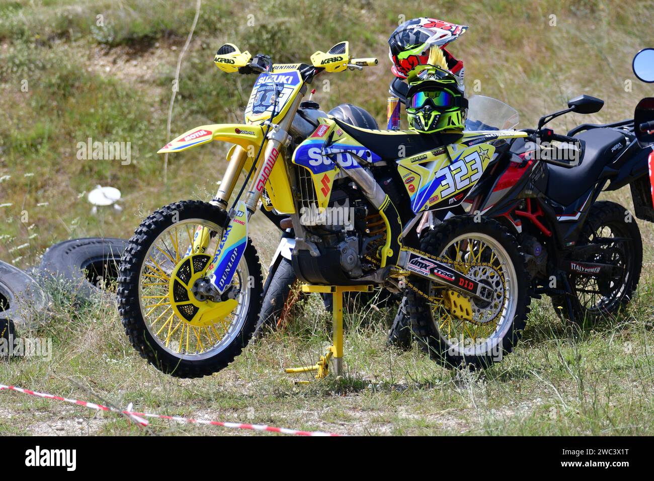 In the Enduro extreme moto race the riders competed in difficult ...