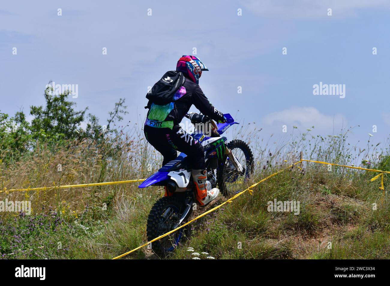 In the Enduro extreme moto race the riders competed in difficult ...