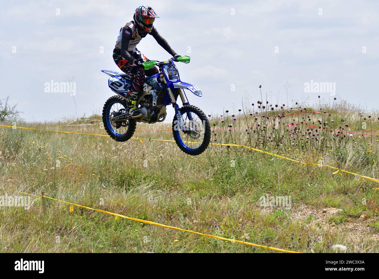 In the Enduro extreme moto race the riders competed in difficult ...