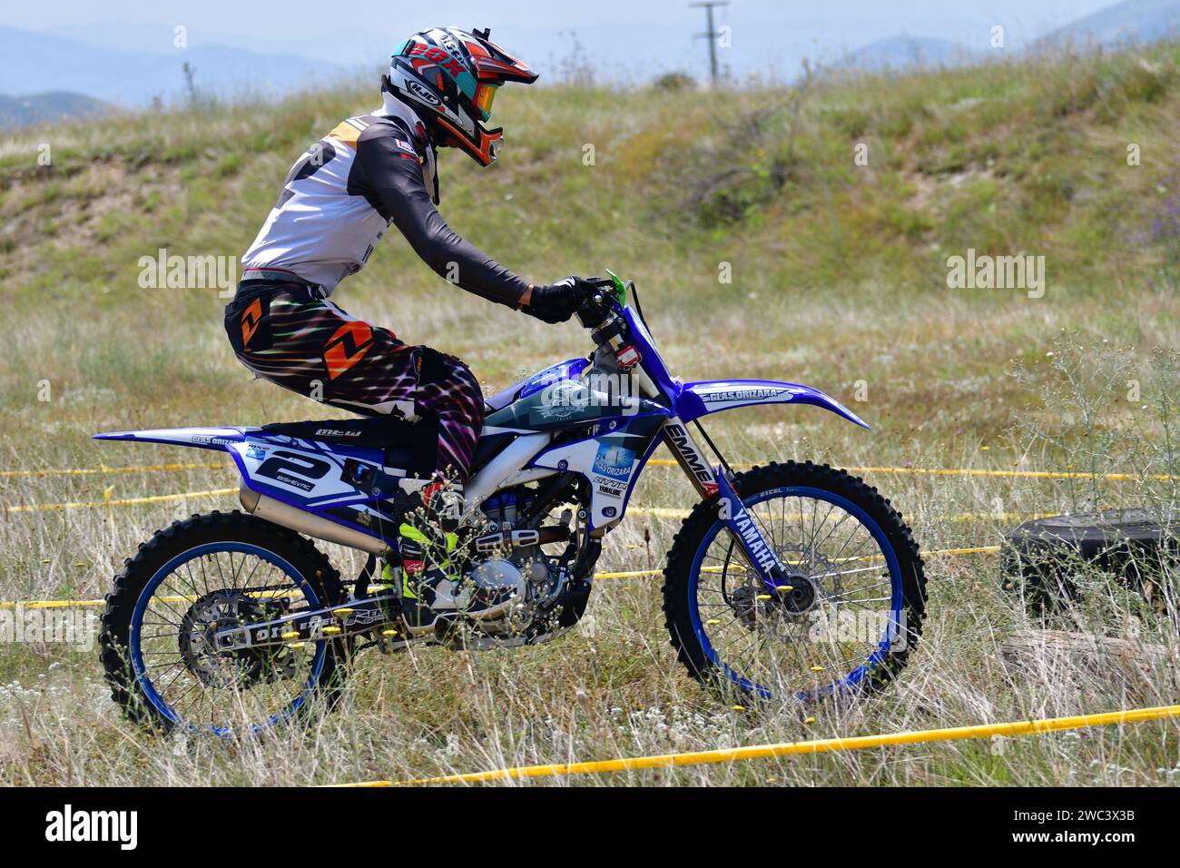 In the Enduro extreme moto race the riders competed in difficult ...
