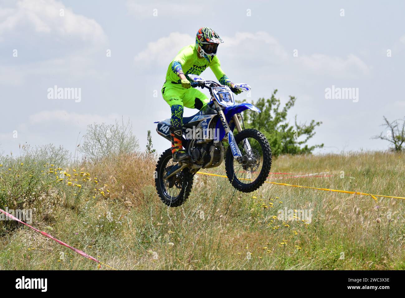 In the Enduro extreme moto race the riders competed in difficult ...