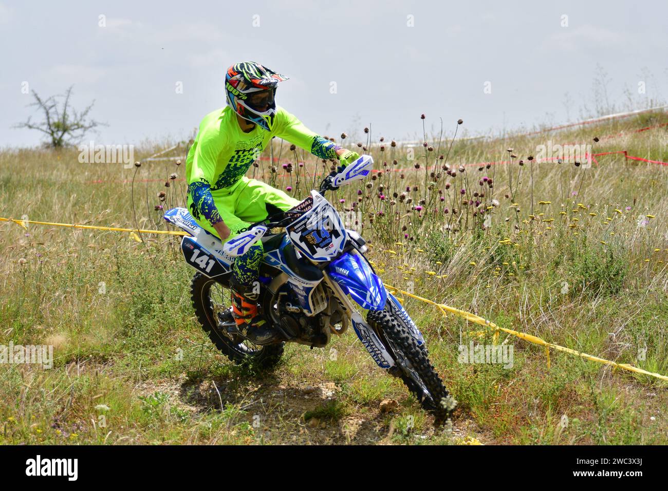 In the Enduro extreme moto race the riders competed in difficult ...