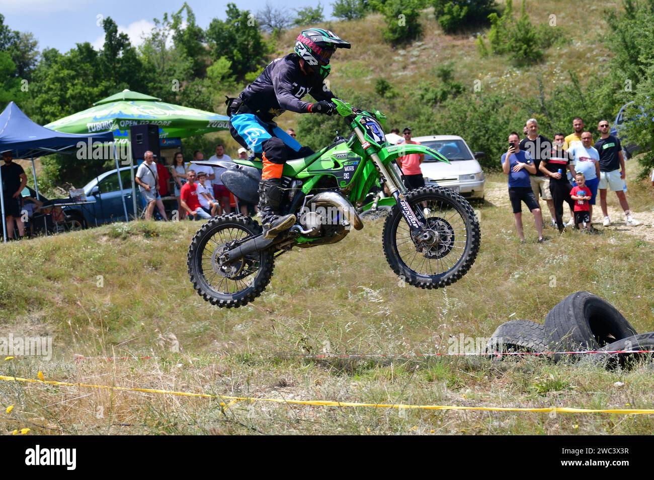 In the Enduro extreme moto race the riders competed in difficult ...