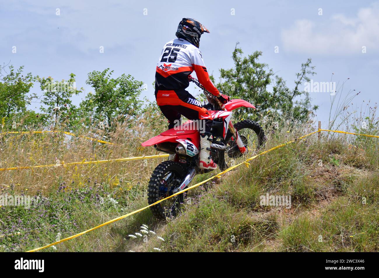 In the Enduro extreme moto race the riders competed in difficult ...