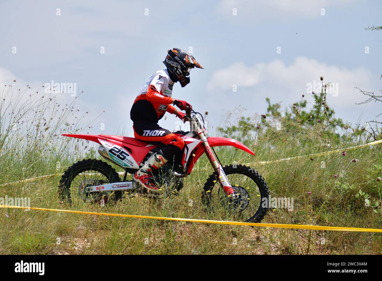 In the Enduro extreme moto race the riders competed in difficult ...