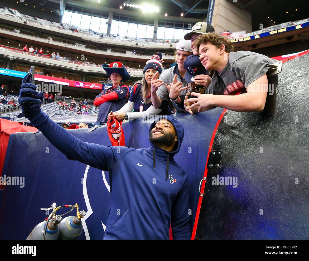 January 13, 2024: Texans wide receiver Nico Collins (12) takes a photo ...