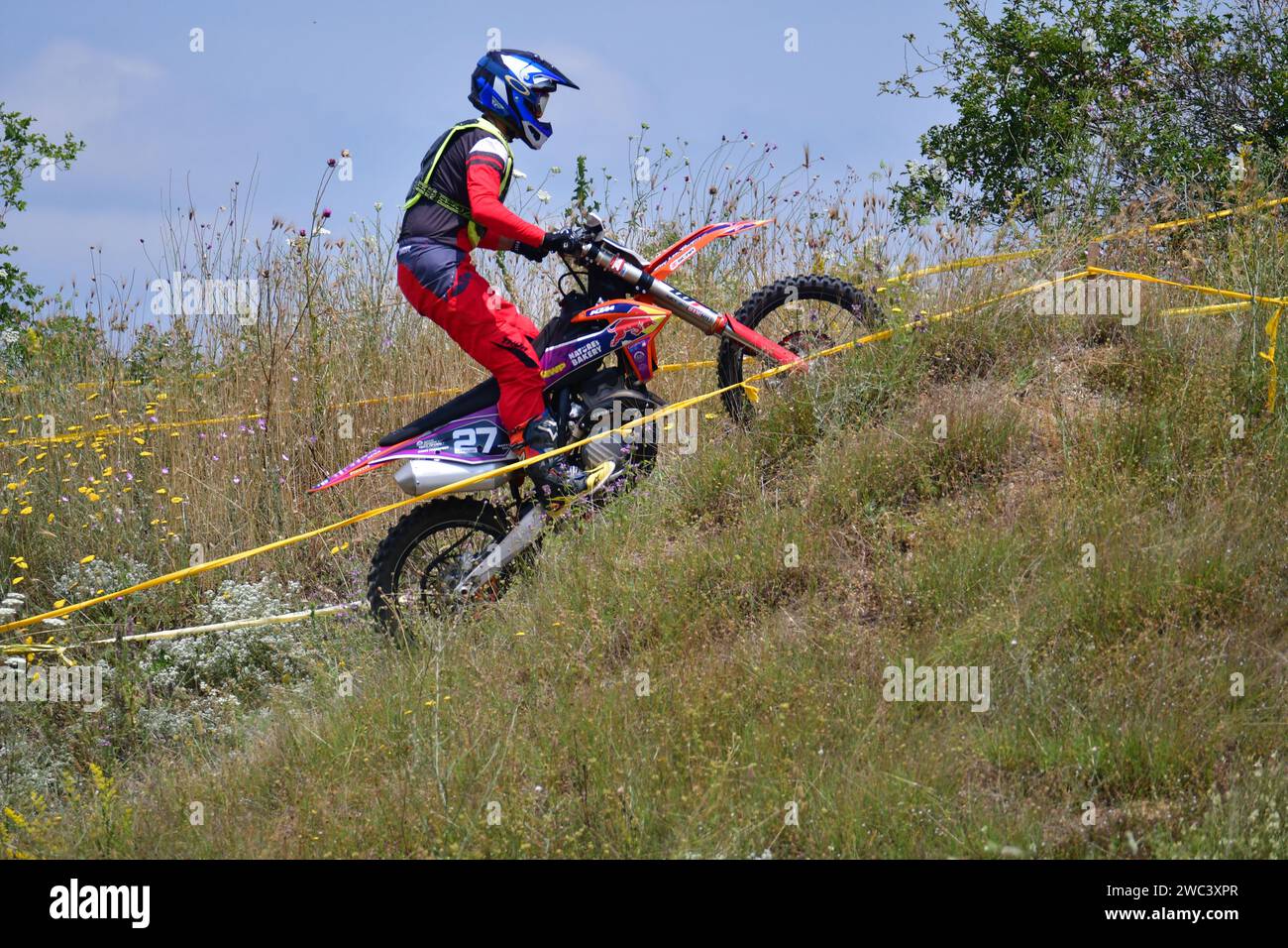 In the Enduro extreme moto race the riders competed in difficult ...