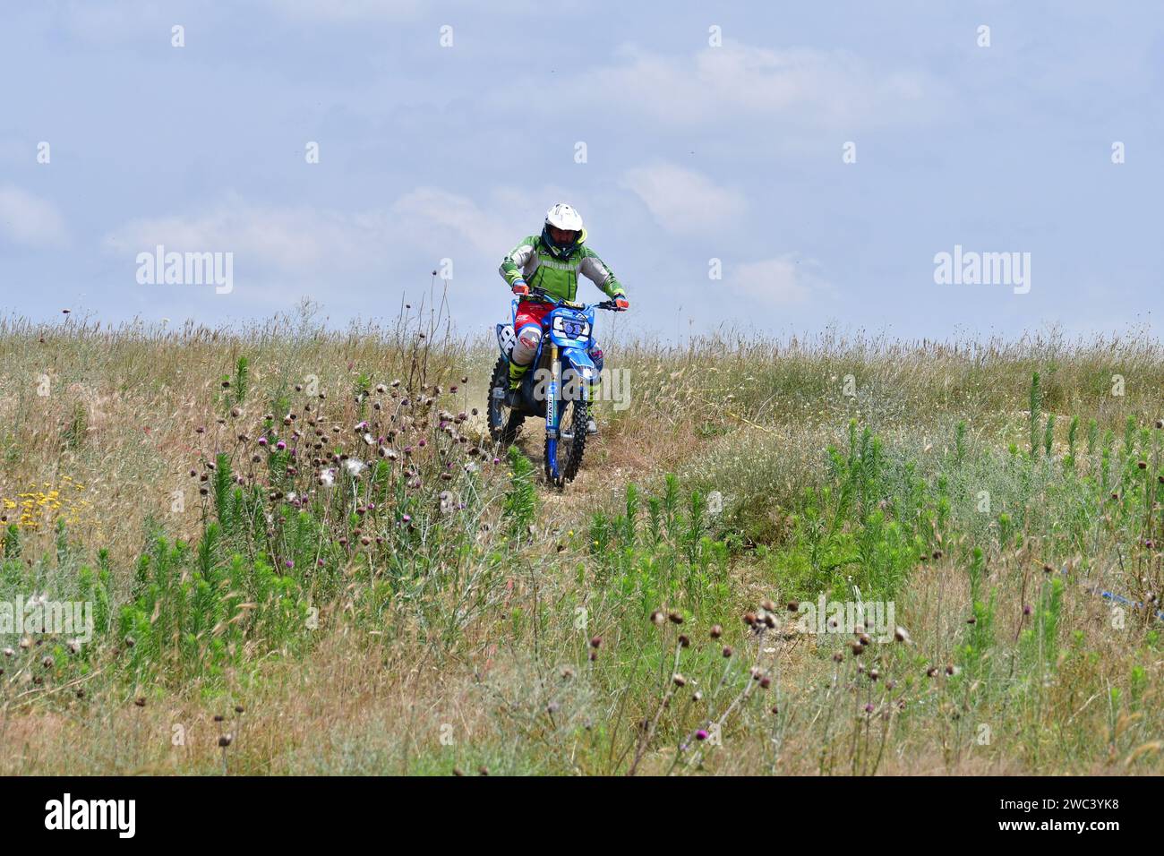 In the Enduro extreme moto race the riders competed in difficult ...