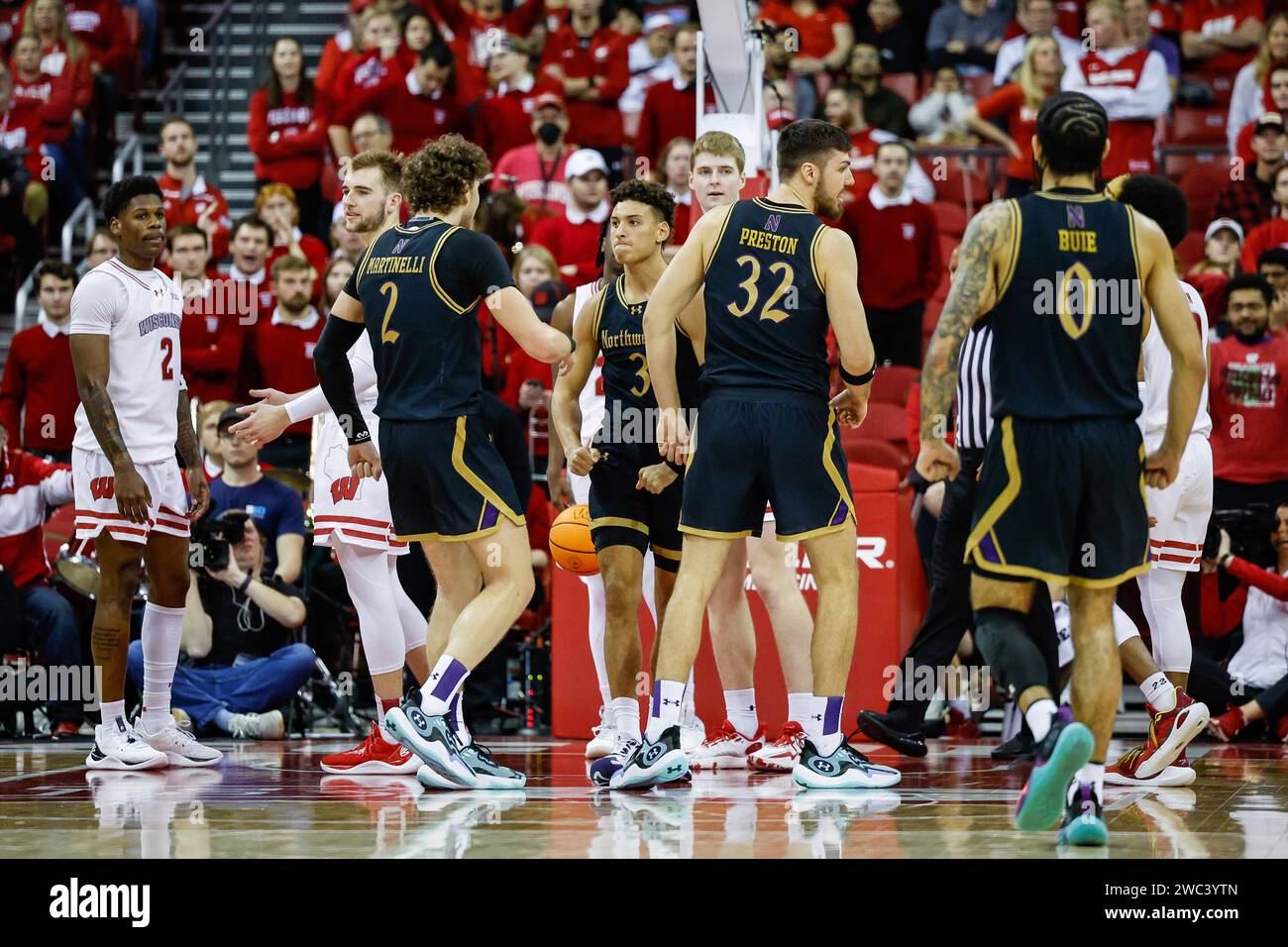 Madison, WI, USA. 13th Jan, 2024. Northwestern Wildcats guard Ty Berry ...