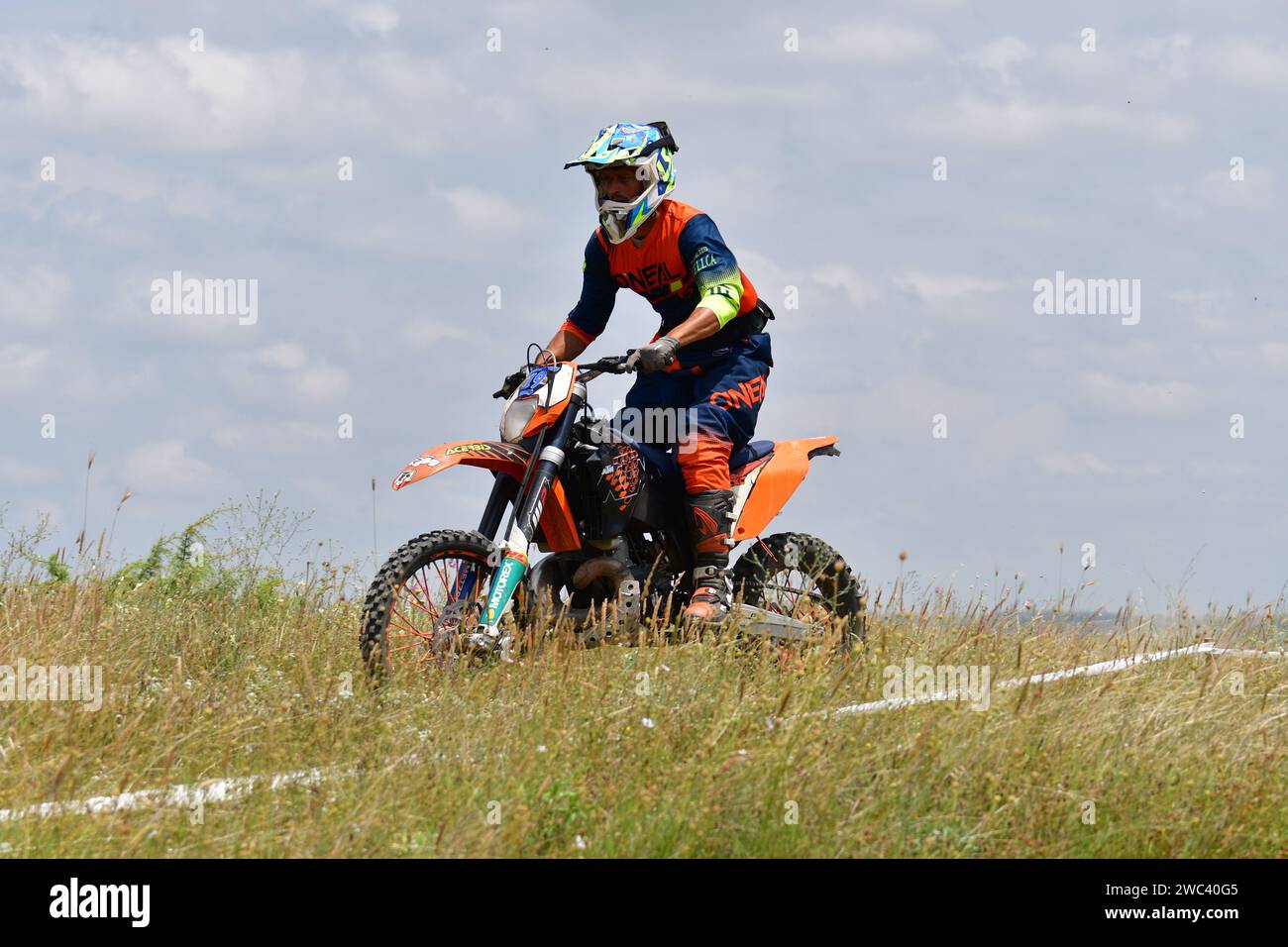 In the Enduro extreme moto race the riders competed in difficult ...