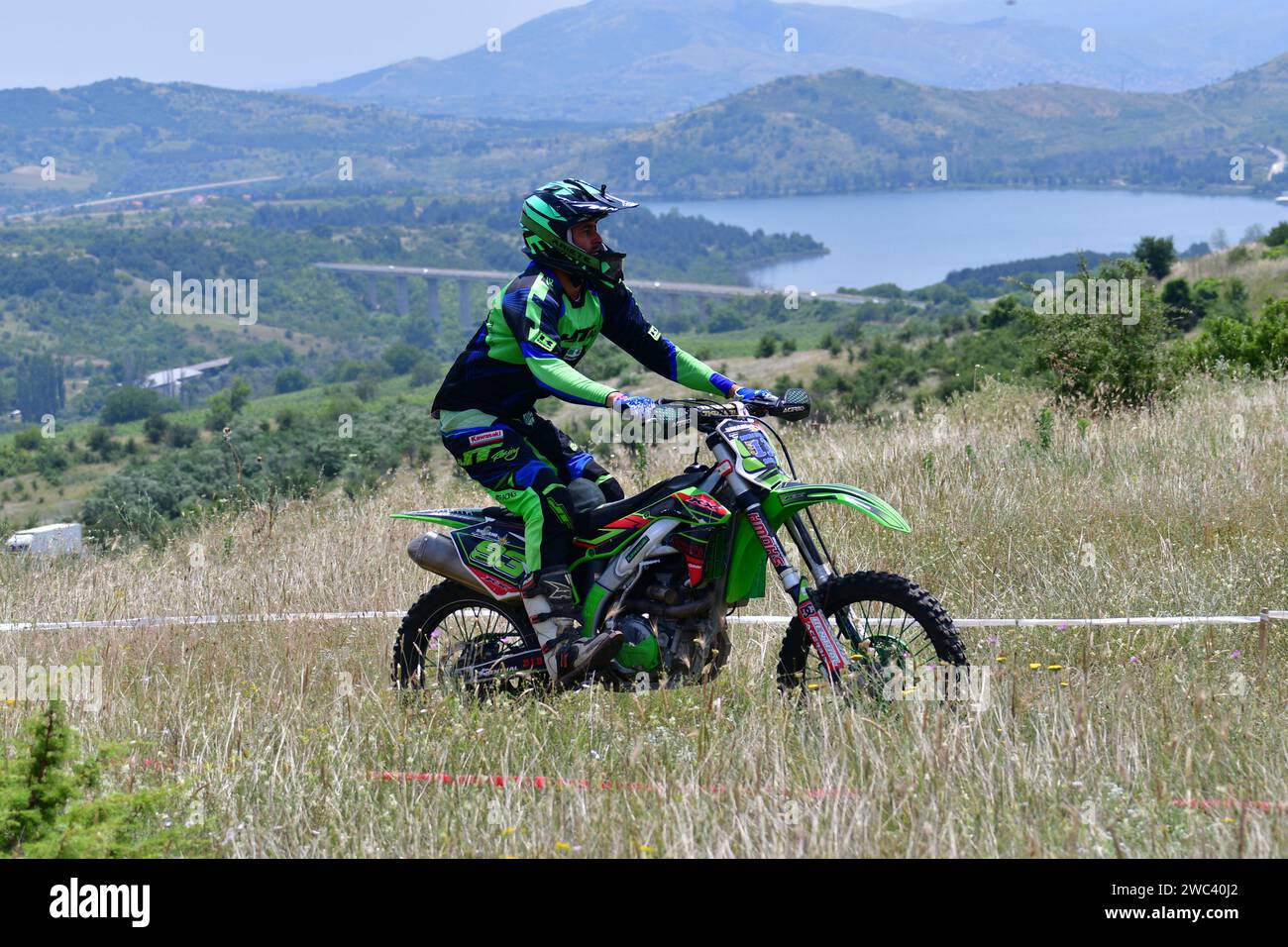 In the Enduro extreme moto race the riders competed in difficult ...